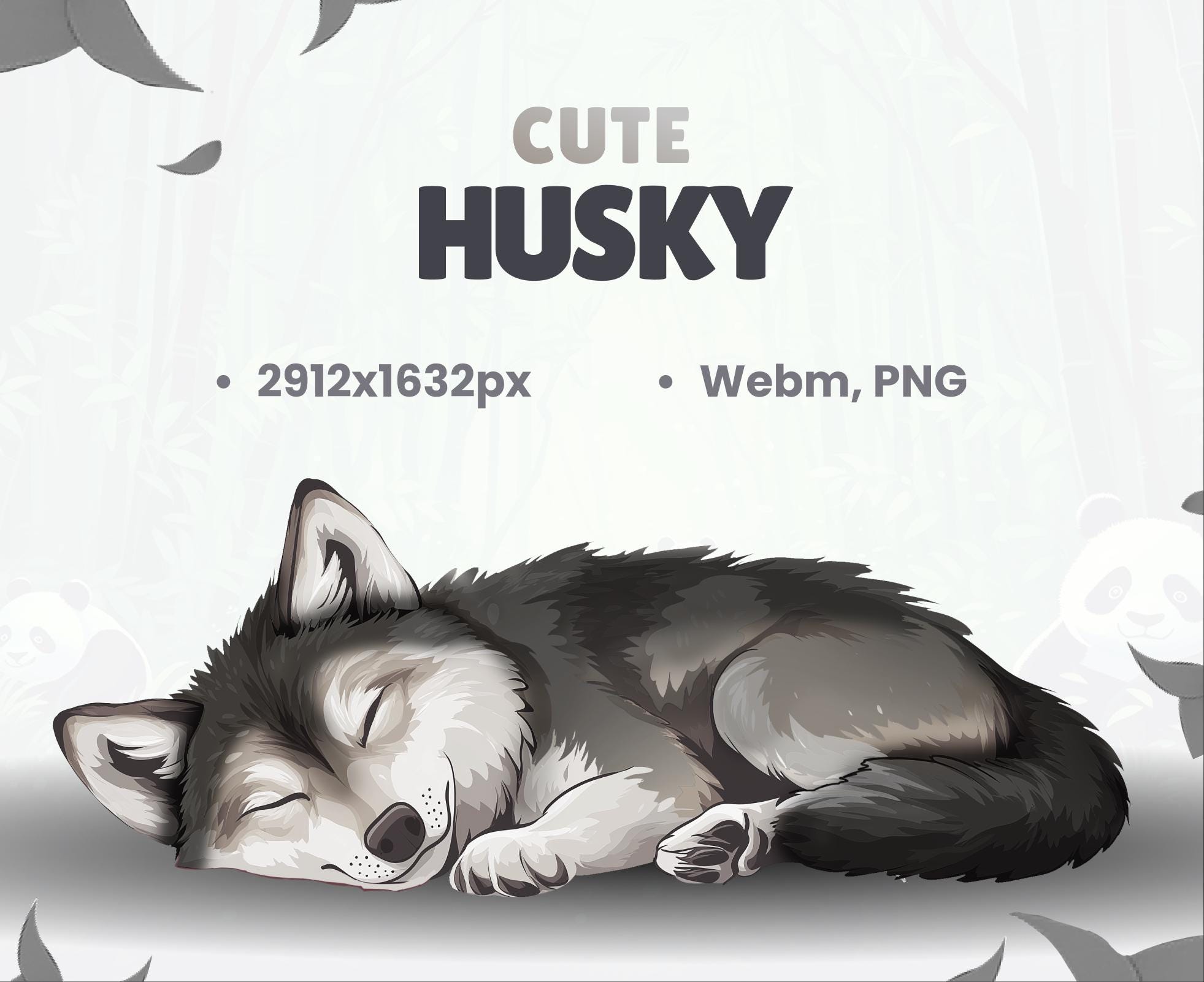 Vtuber Pet | Cute Sleeping Husky | Animated Perfect Loop | HD ...