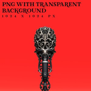 VTUBER GOTHIC MICROPHONE - Vampire Dark Microphone - Vtuber Assets ...