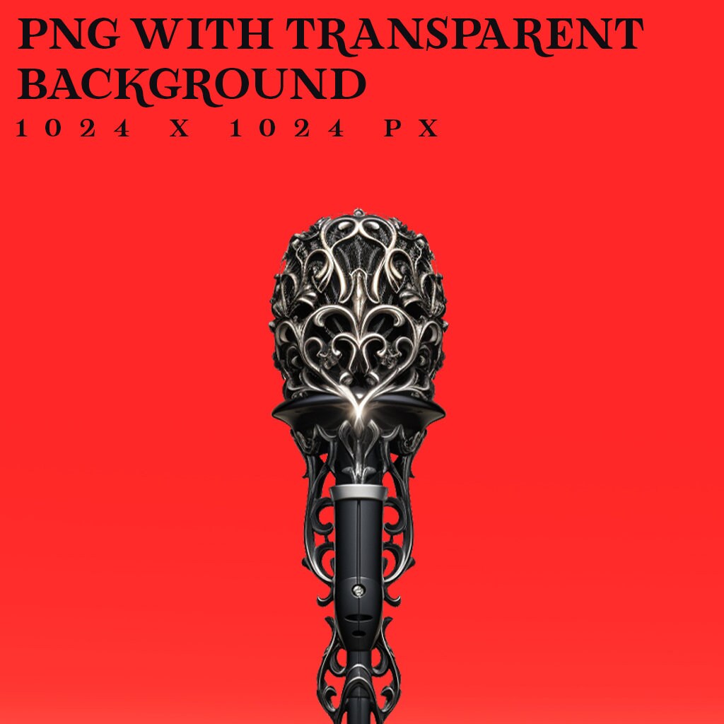 VTUBER GOTHIC MICROPHONE Vampire Dark Microphone Vtuber Assets for ...