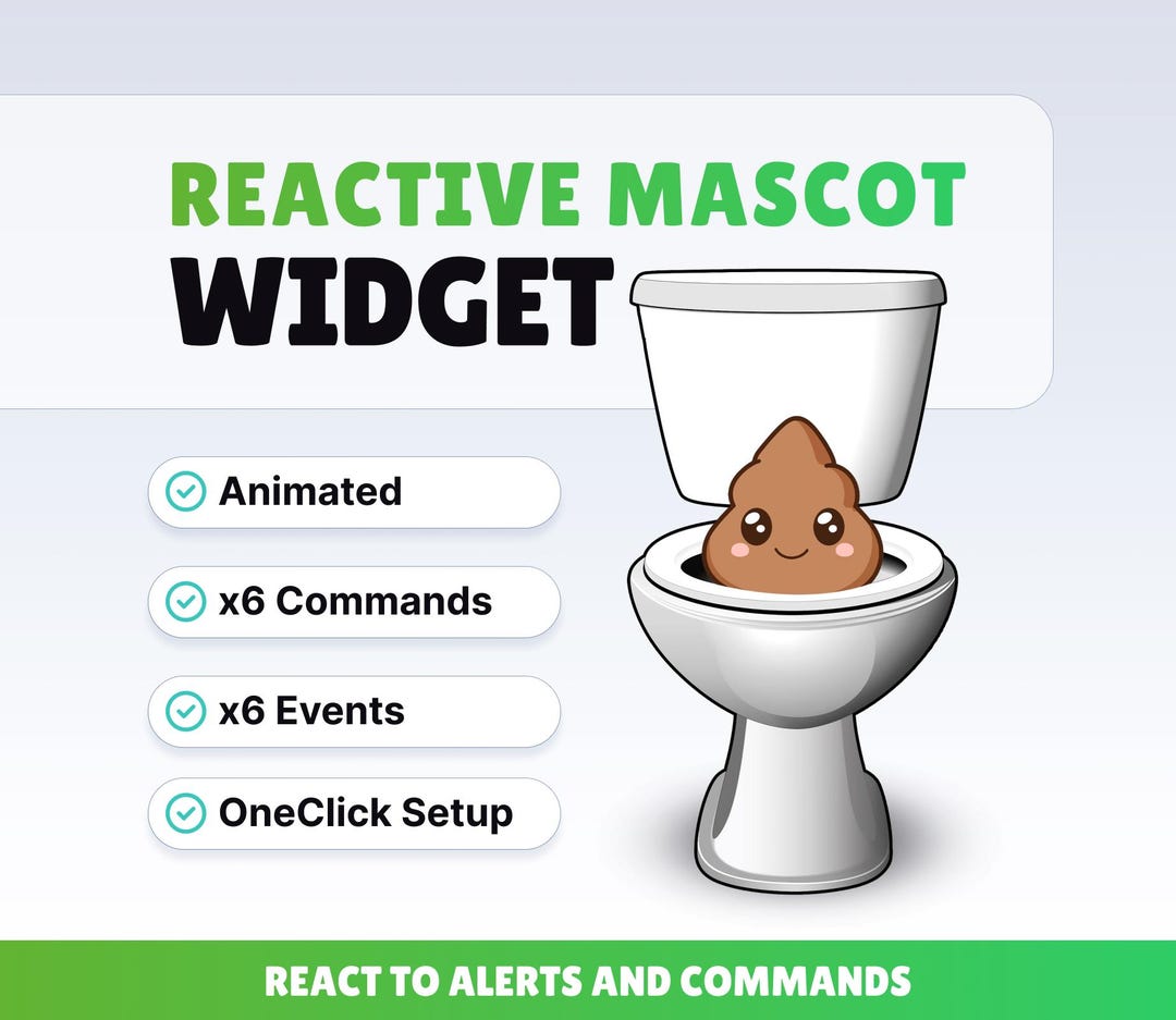 REACTIVE STREAM PET - Poo Plop - Twitch Widget - Hd Files - Instant ...