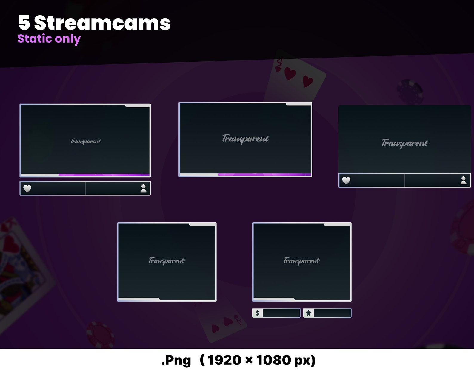 Purple Casino Overlay | Twitch Gambling Stream Package | Animated ...