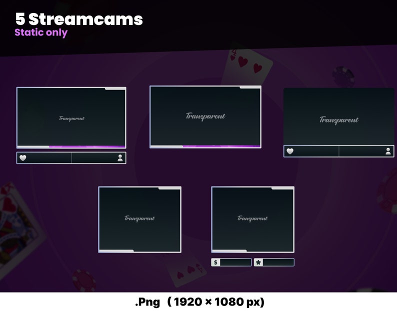 Purple Casino Overlay | Twitch Gambling Stream Package | Animated ...