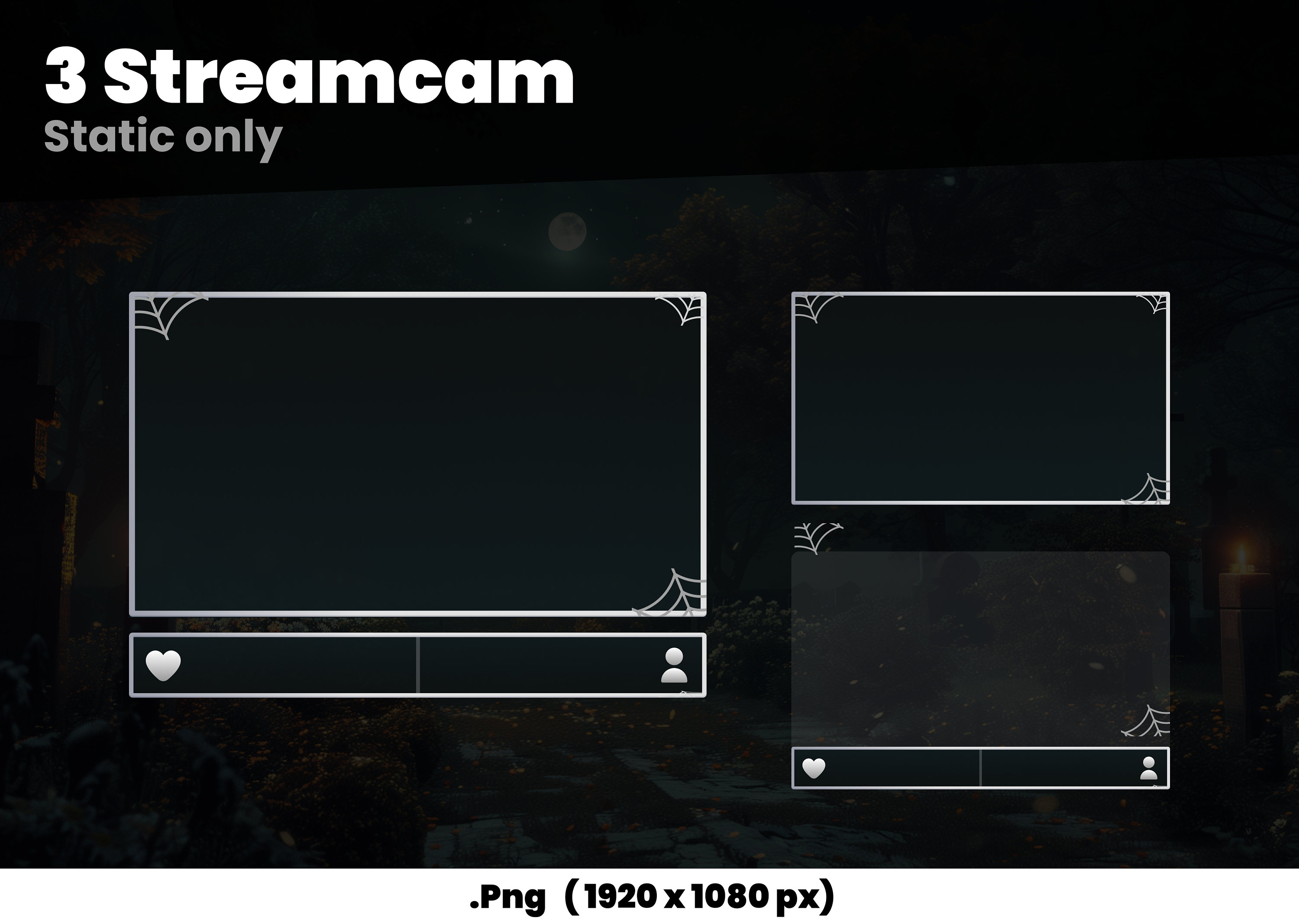 Spooky Horror Stream Overlay Animated Dark Graveyard for Twitch and Obs ...