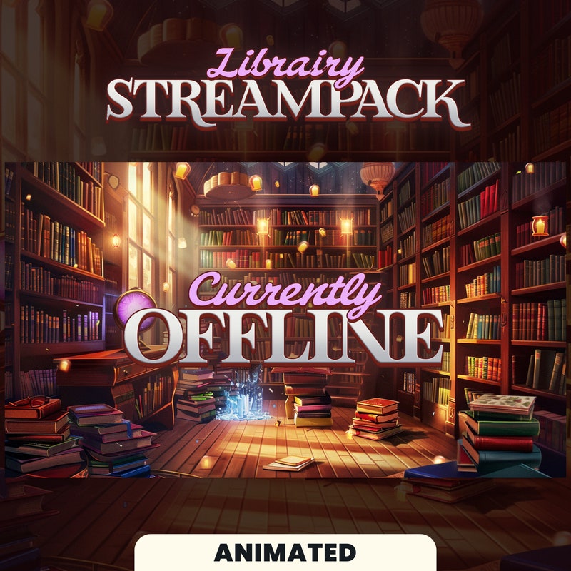 Cosy Library Twitch - Etsy UK