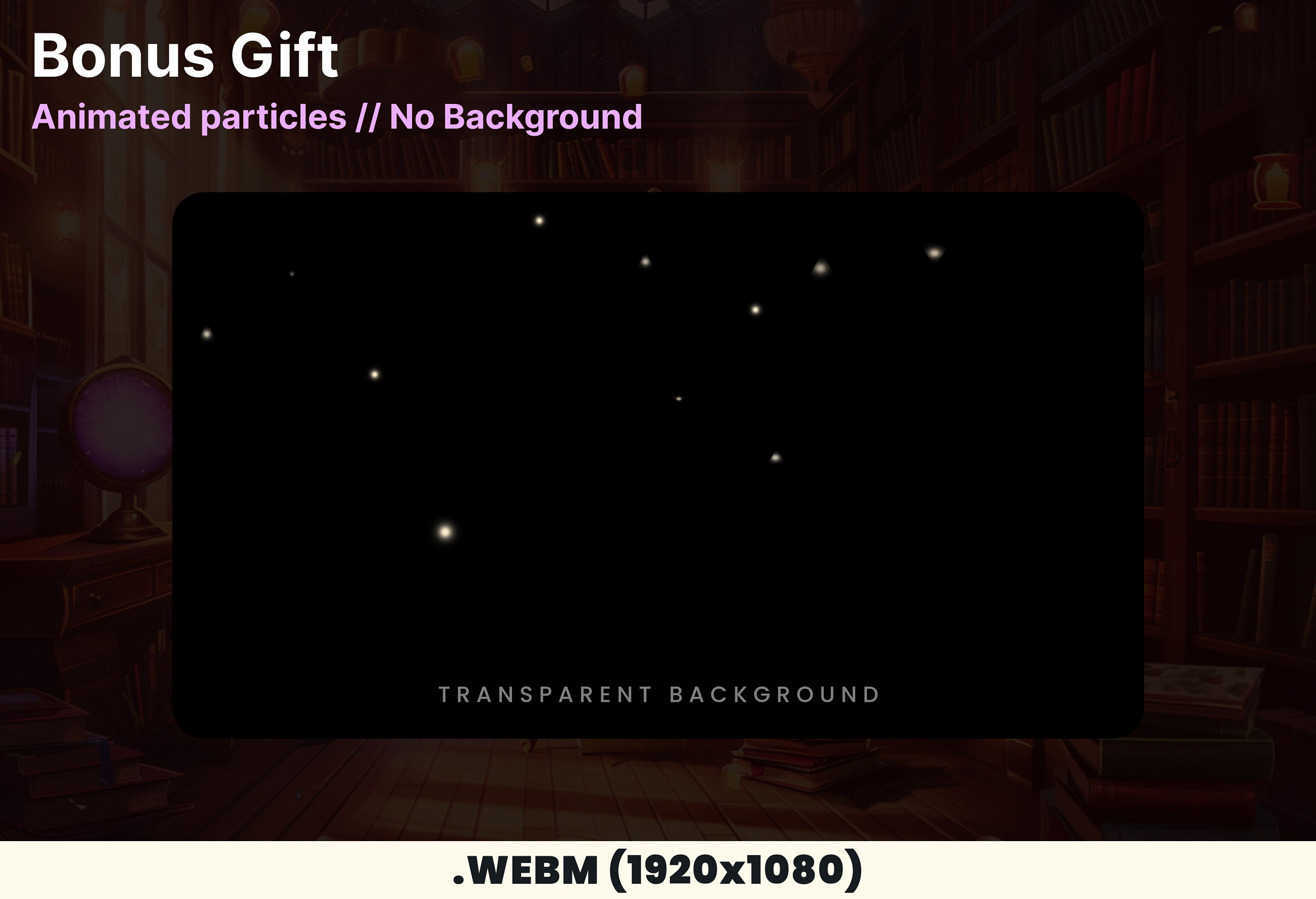 ENCHANTED LIBRAIRY - Animated Stream Package - STREAMPACK Overlays - Magic Bookstore - Screens ...