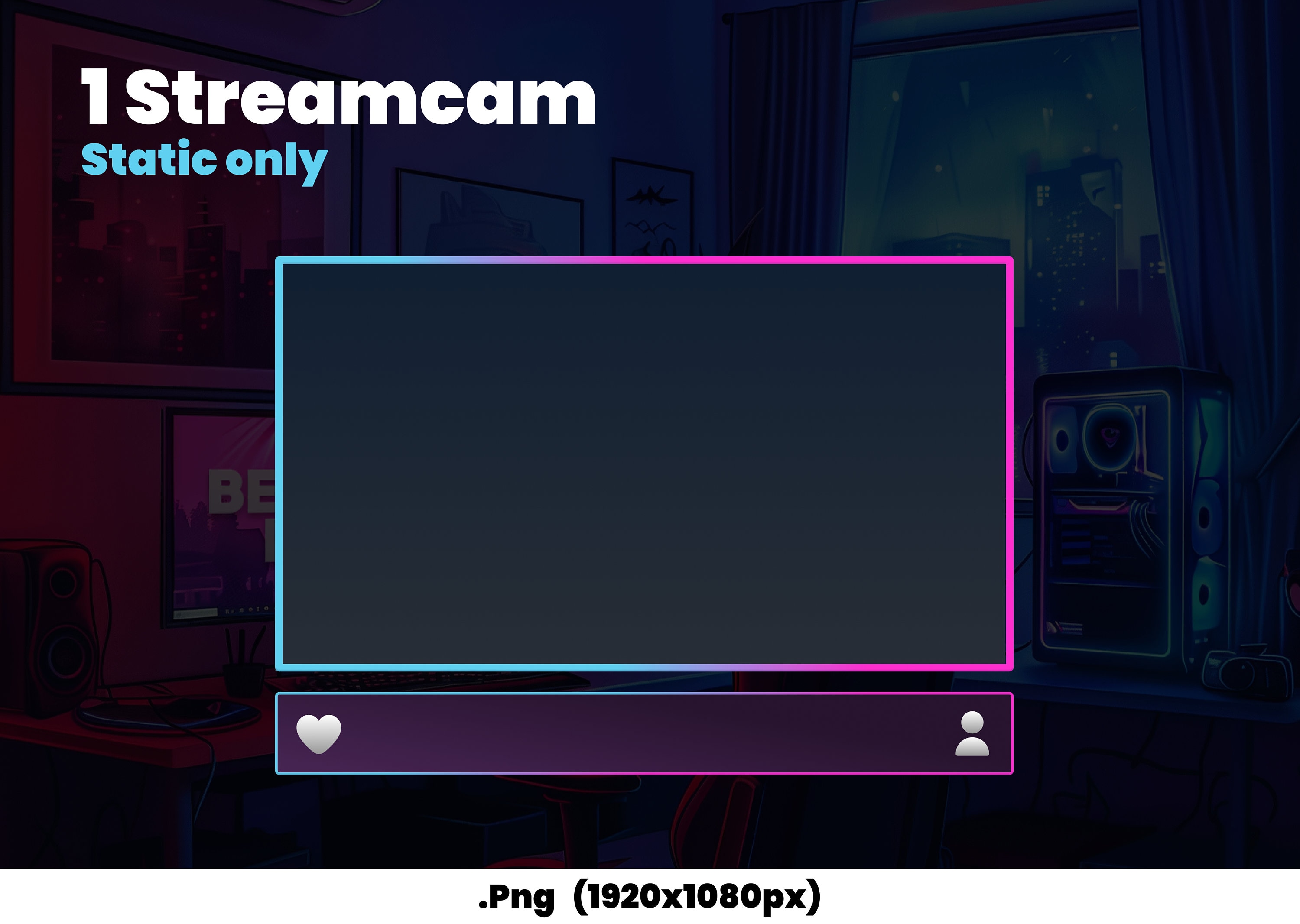 NEON GAMING ROOM Stream Package - Overlays Kit for Twitch - Animated ...