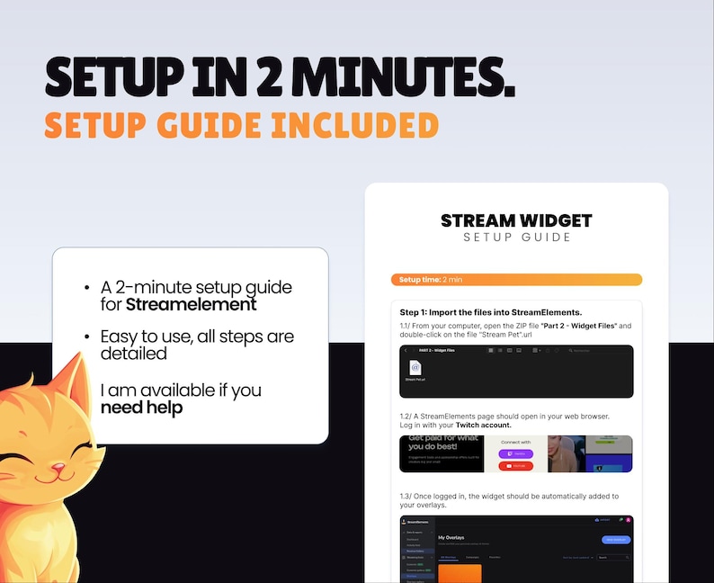 REACTIVE STREAM PET - Cat (beige) - Twitch Widget - Hd Files - Instant ...