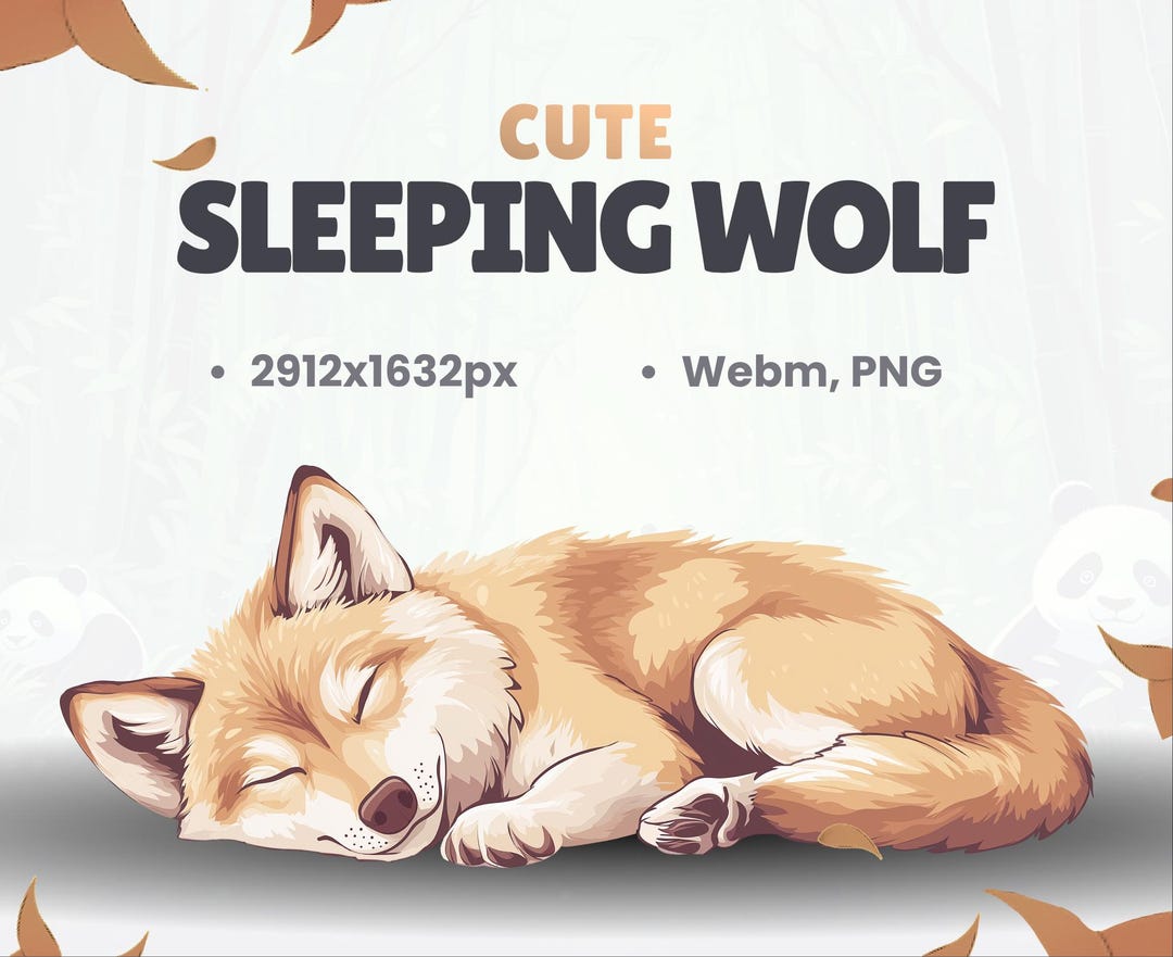 Cute Sleeping Wolf - Stream Pet | Animated HD Perfect Loop ...