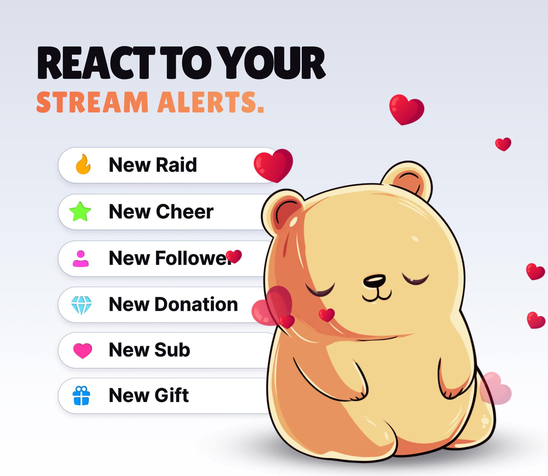 REACTIVE STREAM PET - Bear - Twitch Widget - Hd Files - Instant ...