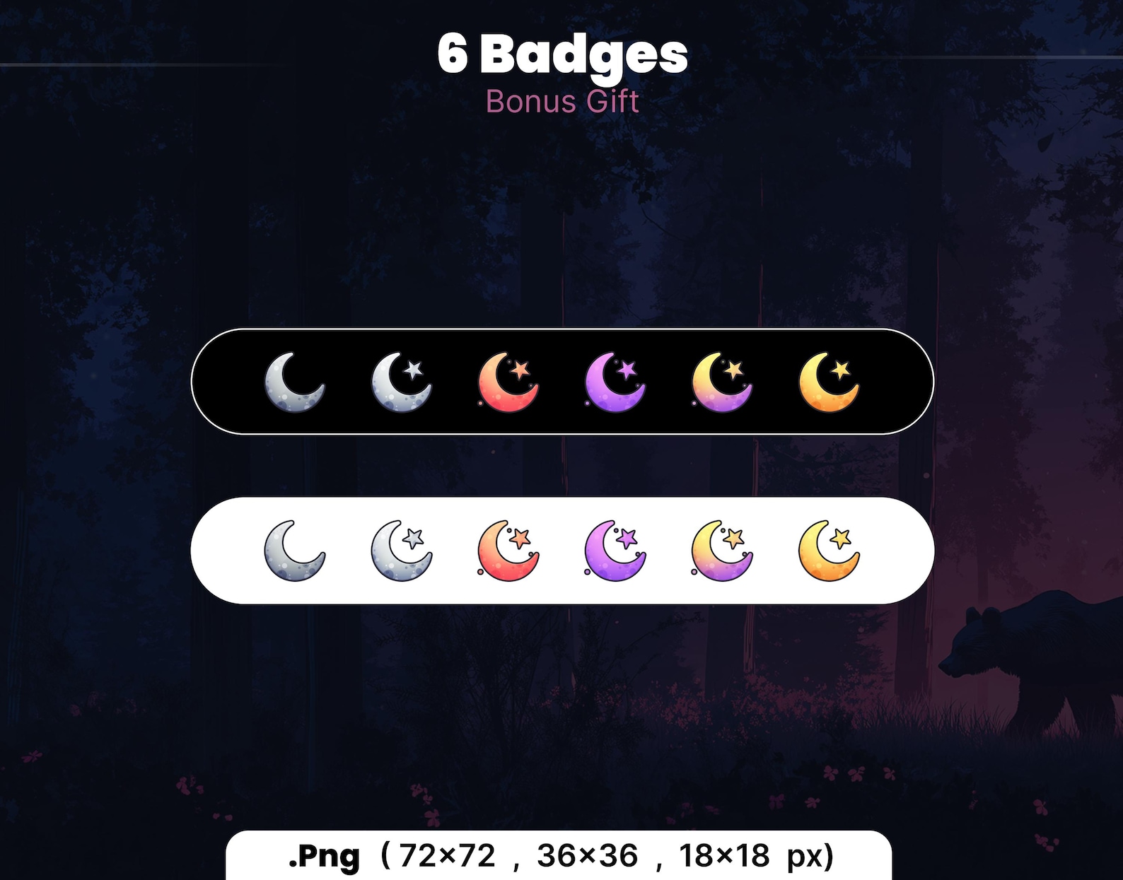 STREAM PACK - Midnight Bear - 1920x1080px - Animated - Forest ...