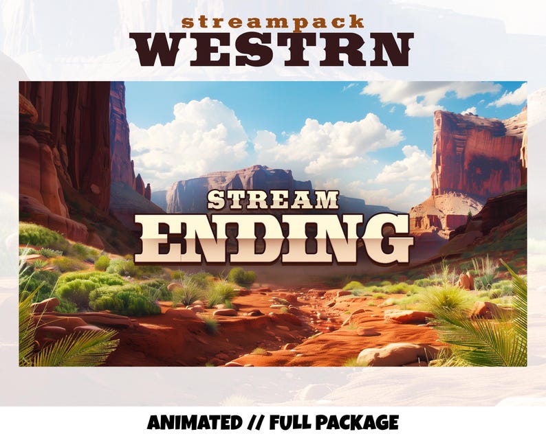 Animated Western Stream Package – Texas Canyon Overlays, Badges - Etsy