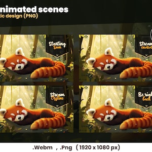 Red Panda Twitch Stream Overlay Kit | OBS, Streamlabs - Etsy