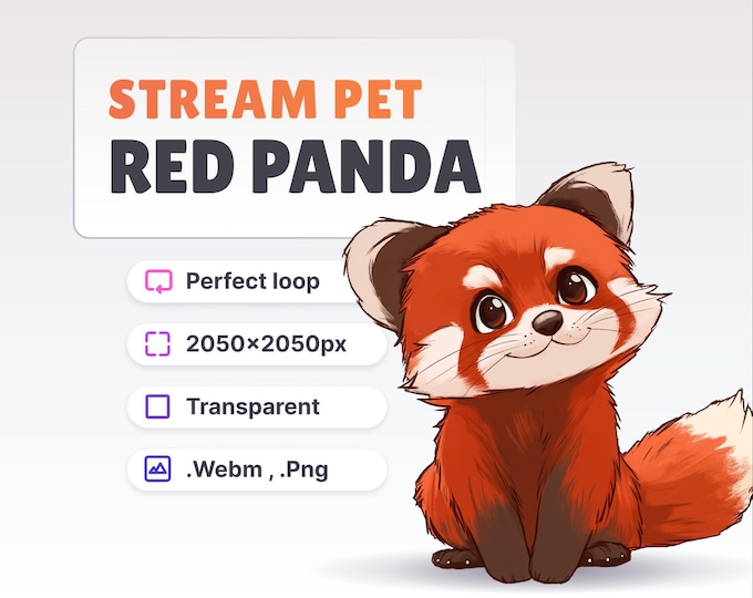 STREAM PET - Red Panda - Animated - Perfect Loop - Hd Files ...