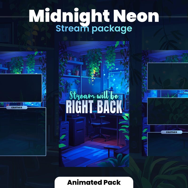 Blue Neon Overlay Vertical - Etsy UK