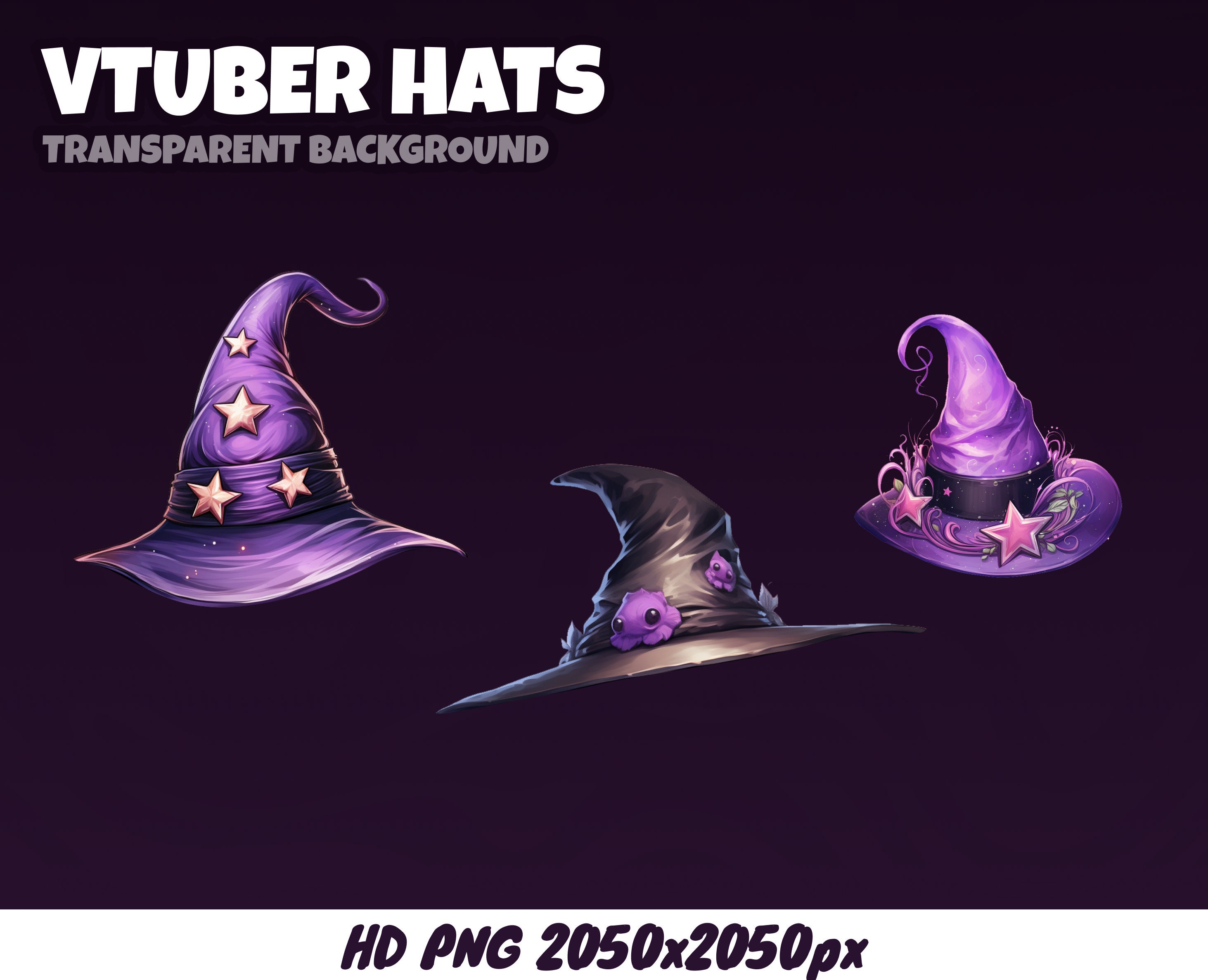 WITCHERY VTUBER KIT Full Pngtuber Assets Pack Magic and Witchery Purple ...
