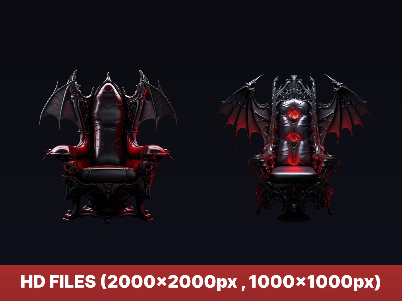 Gothic Vampire VTUBER KIT - Chairs, Desk, Lamp - Twitch Design - Static ...