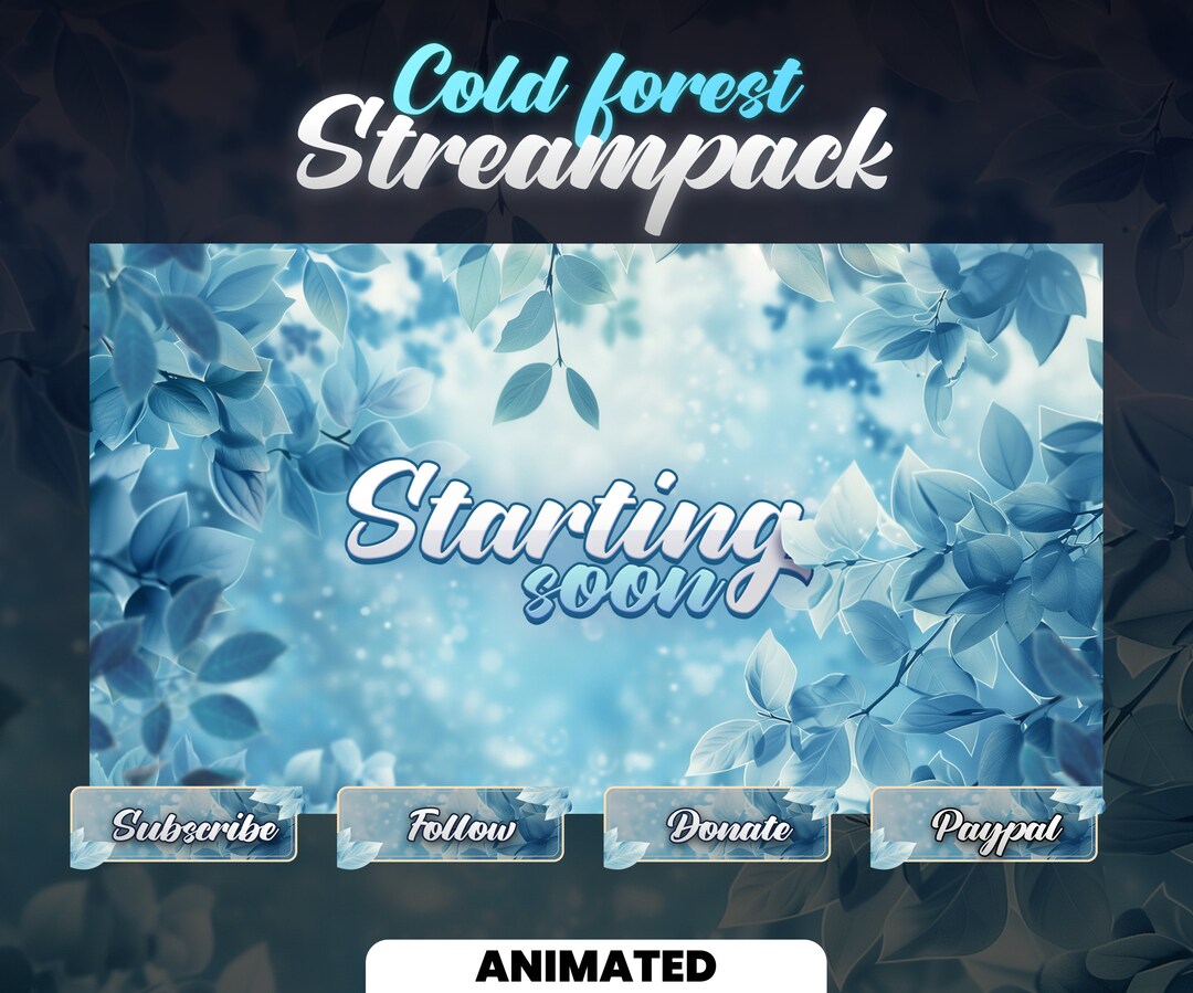 STREAM OVERLAYS Cold Forest - Winter/ Snow Theme - Overlays, Screens ...