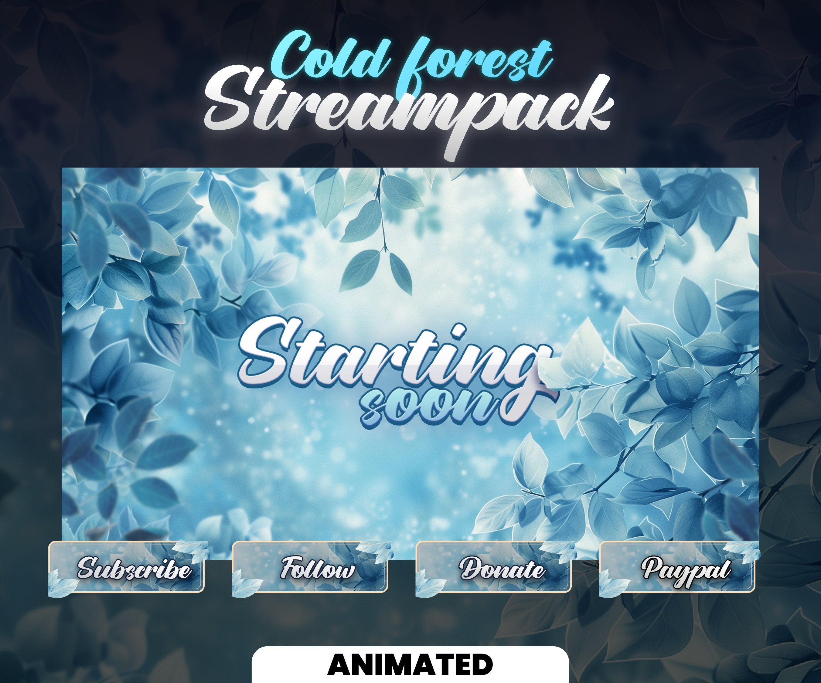 STREAM OVERLAYS Cold Forest Winter/ Snow Theme Overlays, Screens ...