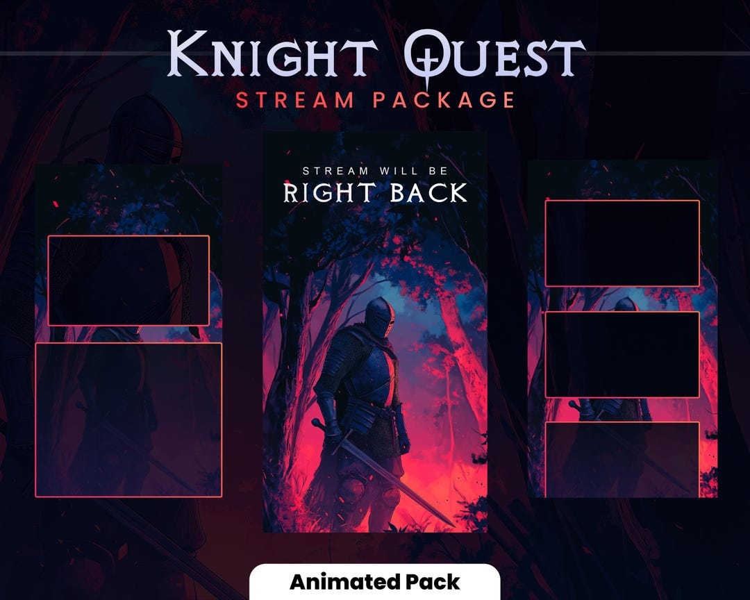 TIKTOK STREAMPACK | Knight Quest| Animated Stream Package | Phone Size ...