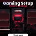 GAMING SETUP Twitch Overlays Kit Animated Streampack Low-fi Néon Room ...