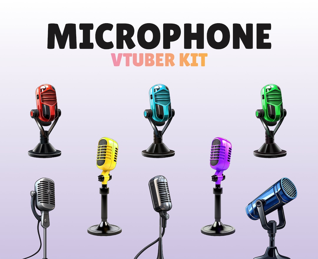 VTUBER MICROPHONE KIT - Over 10 Unique Mics - Multitcolors - Yellow ...