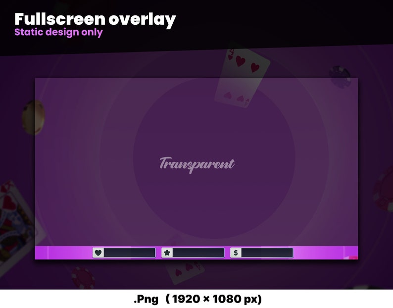 Purple Casino Overlay | Twitch Gambling Stream Package | Animated ...