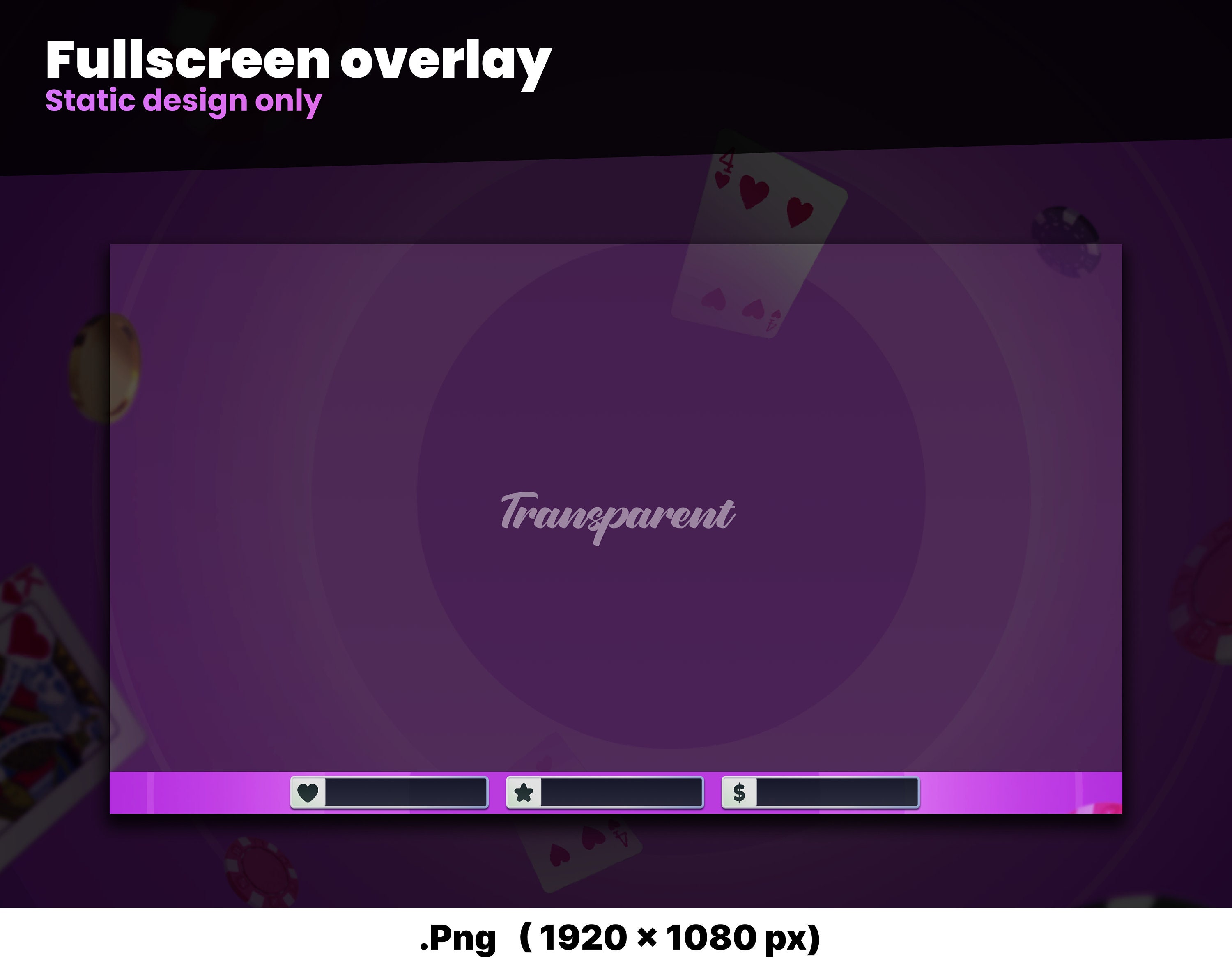 Purple Casino Overlay | Twitch Gambling Stream Package | Animated ...