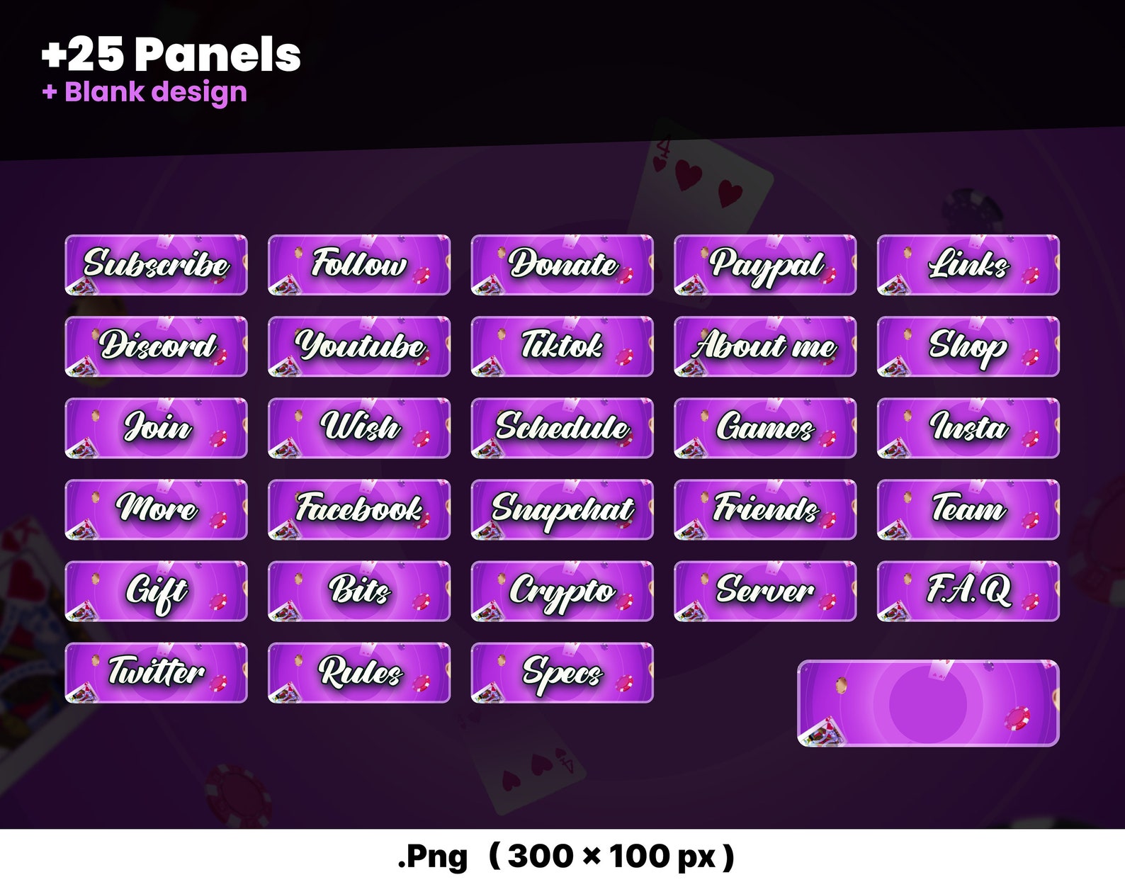 Purple Casino Overlay | Twitch Gambling Stream Package | Animated ...