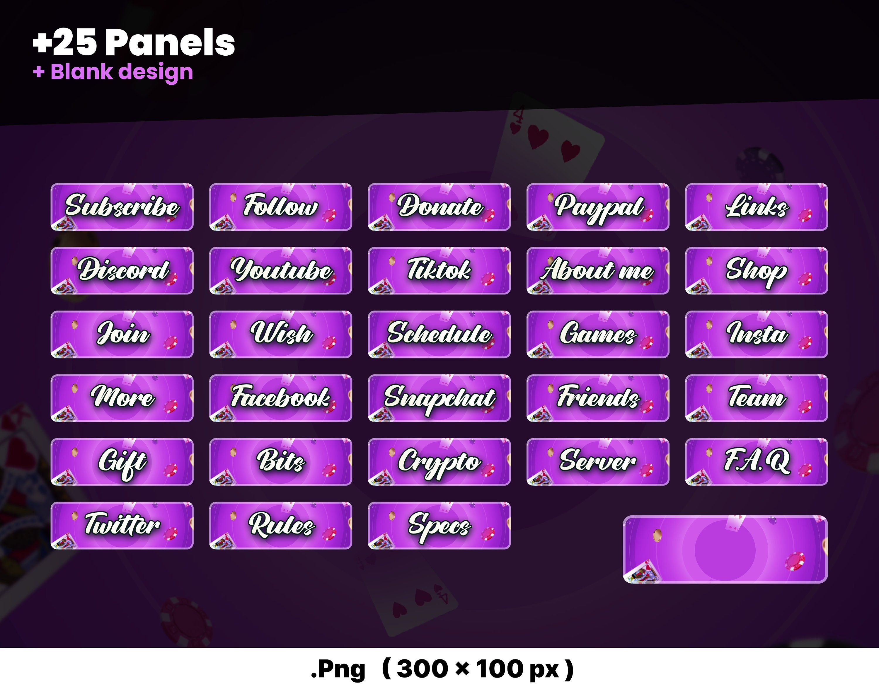 Purple Casino Overlay | Twitch Gambling Stream Package | Animated ...