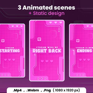 TIKTOK STREAMPACK | Cyber Pink | Animated Stream Package | Phone Size ...