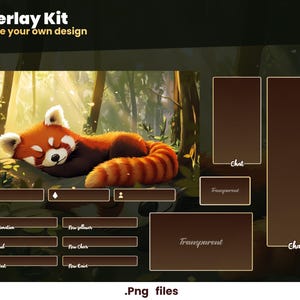 Red Panda Twitch Stream Overlay Kit | OBS, Streamlabs - Etsy