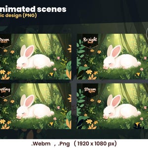 STREAMPACK Cute Rabbit - Illustrated Forest - Animated Pack - Twitch ...