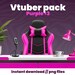 VTUBER KIT - Purple Gaming Room - Chairs, Desk, Mics and More! Stream ...