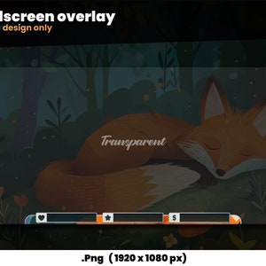 Cute Fox Overlays Kit | Animated Streampack | Illustrated Red Fox ...