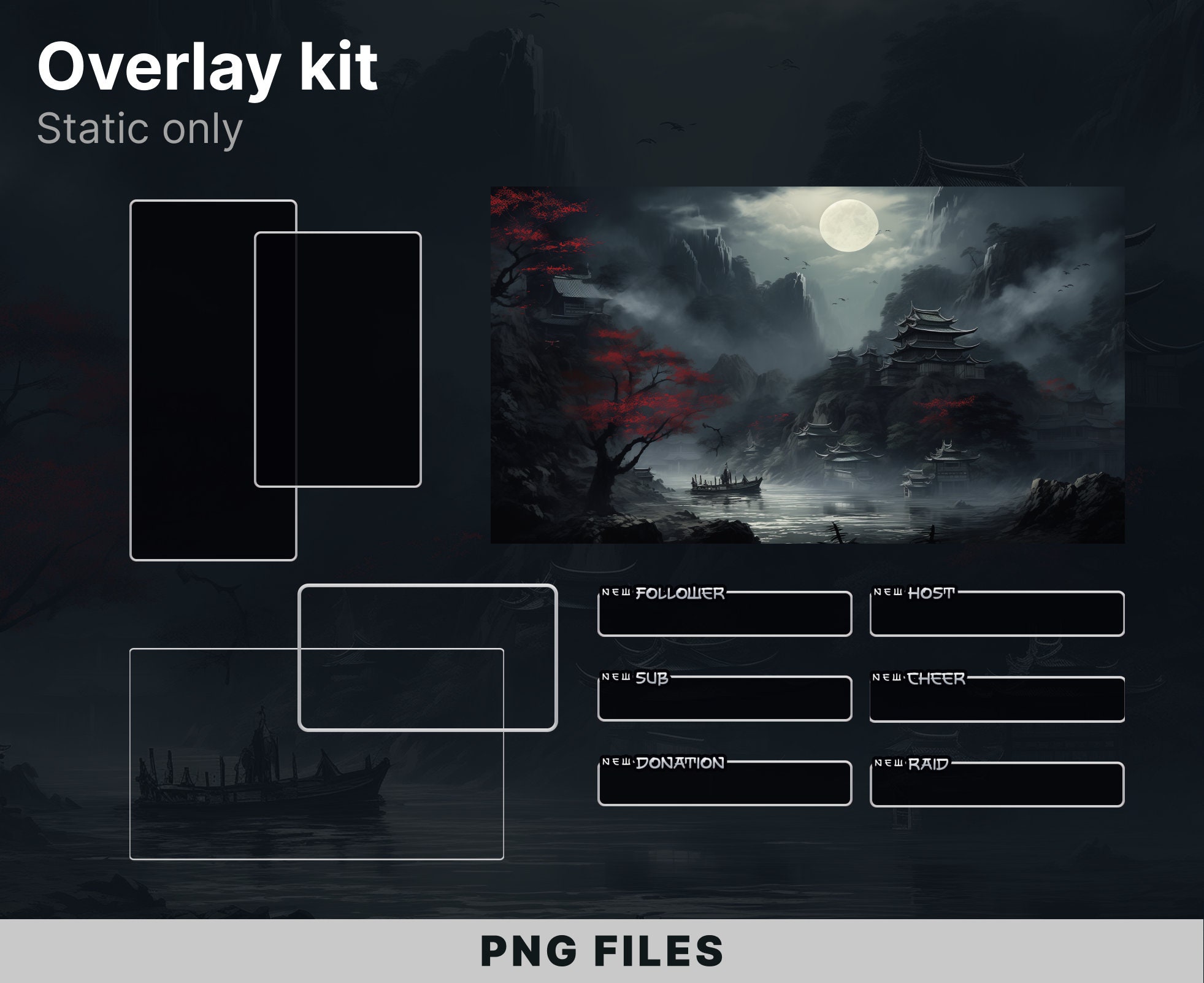 MOONLIGHT SAMOURAI Stream Package Dark Japan Streampack Animated ...