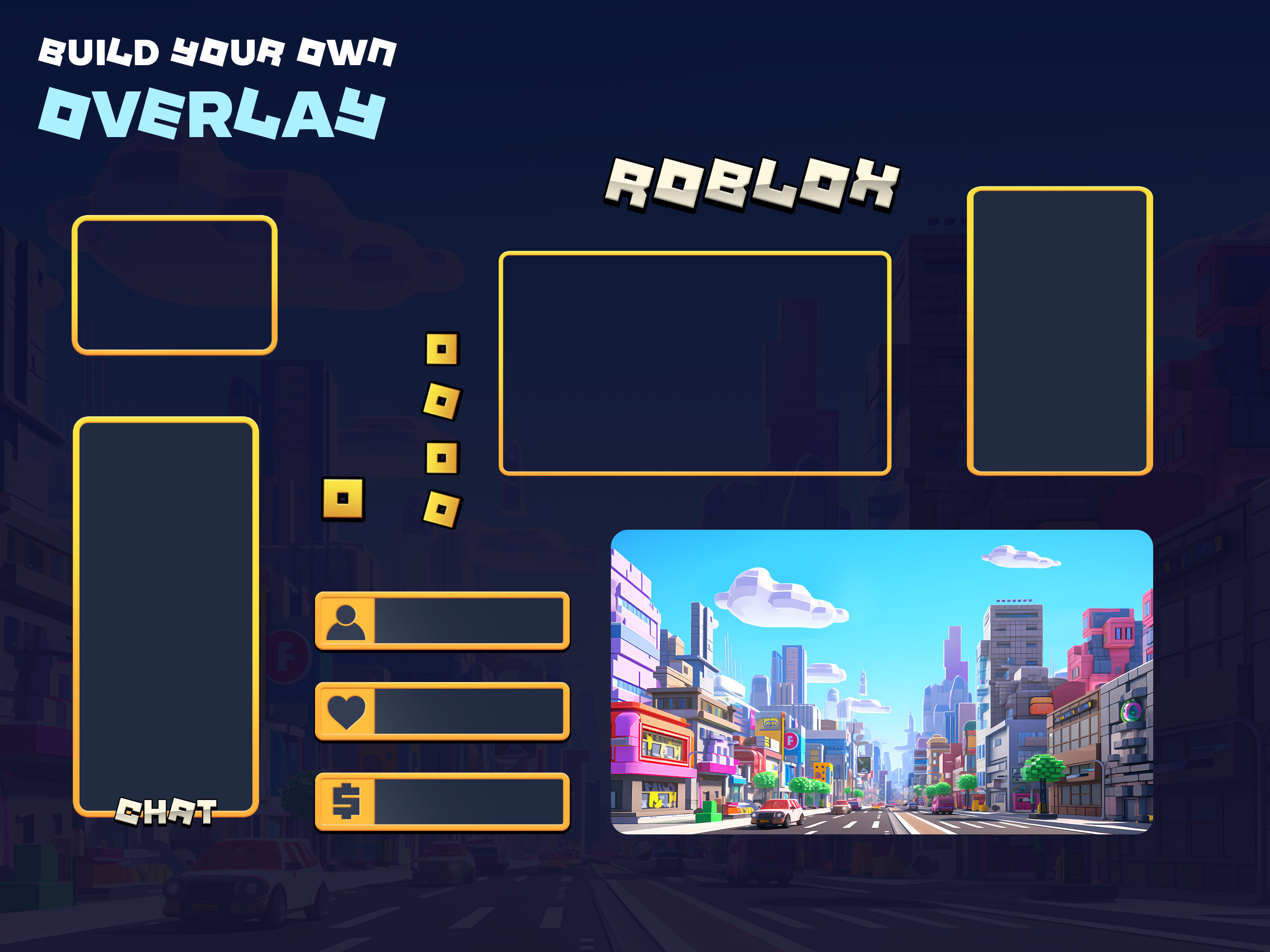 ROBLOX Animated Stream Package Stream Overlay Twitch Roblox Noob ...