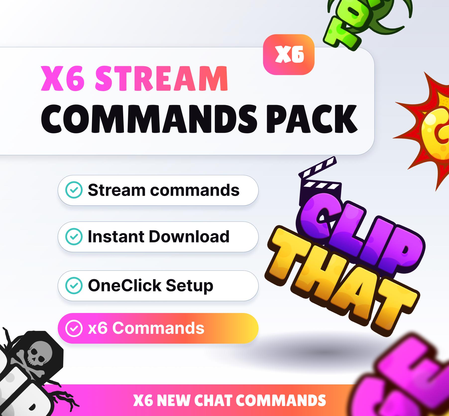 STREAM COMMANDS PACK - Chat Command for Twitch and Youtube // Instant ...