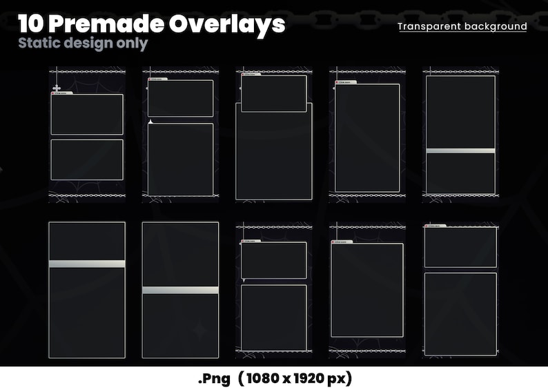 TIKTOK STREAM PACKAGE Gothic / Animated Dark Emo Overlays Package ...