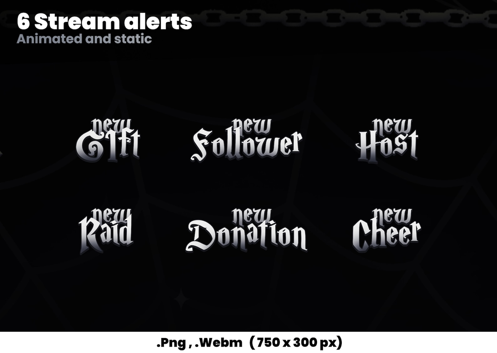 TIKTOK STREAM PACKAGE Gothic / Animated Dark Emo Overlays Package ...
