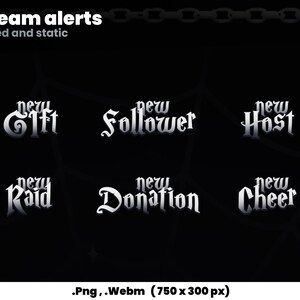 TIKTOK STREAM PACKAGE Gothic / Animated Dark Emo Overlays Package ...