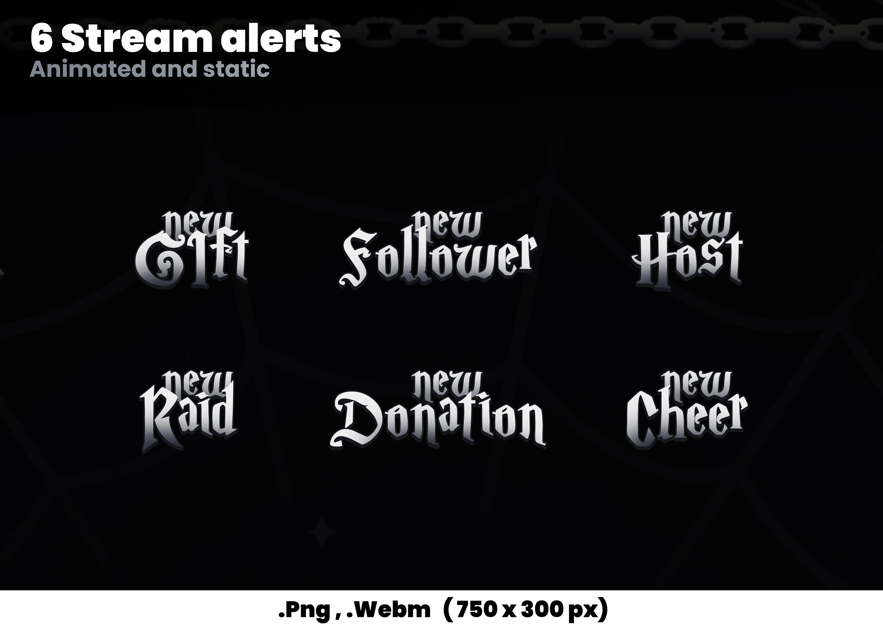 TIKTOK STREAM PACKAGE Gothic / Animated Dark Emo Overlays Package ...