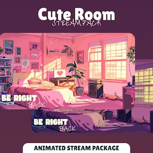 OVERLAYS KIT Cozi Pink Bedroom - for Twitch, Streamlabs and Obs ...