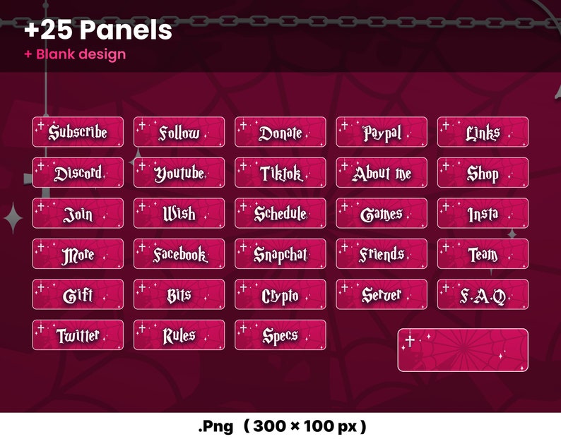 Red Gothic Pack | Animated Gothic Stream Package | Vampire Overlays Kit | White and Red | Scenes ...