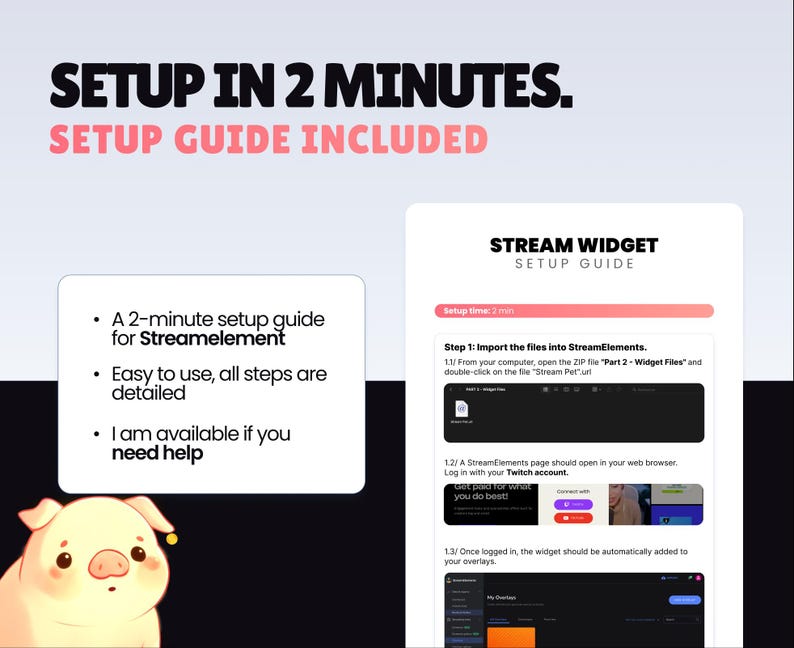 REACTIVE STREAM PET - Pig - Widget Twitch - Hd Files - Instant Download ...