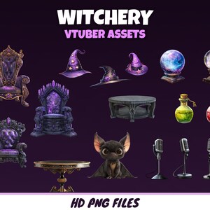 WITCHERY VTUBER KIT - Full Pngtuber Assets Pack - Magic and Witchery ...