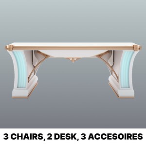 VTUBER Angelic KIT - White Vtuber Asset - Chairs, Desk, Lamp - Twitch ...