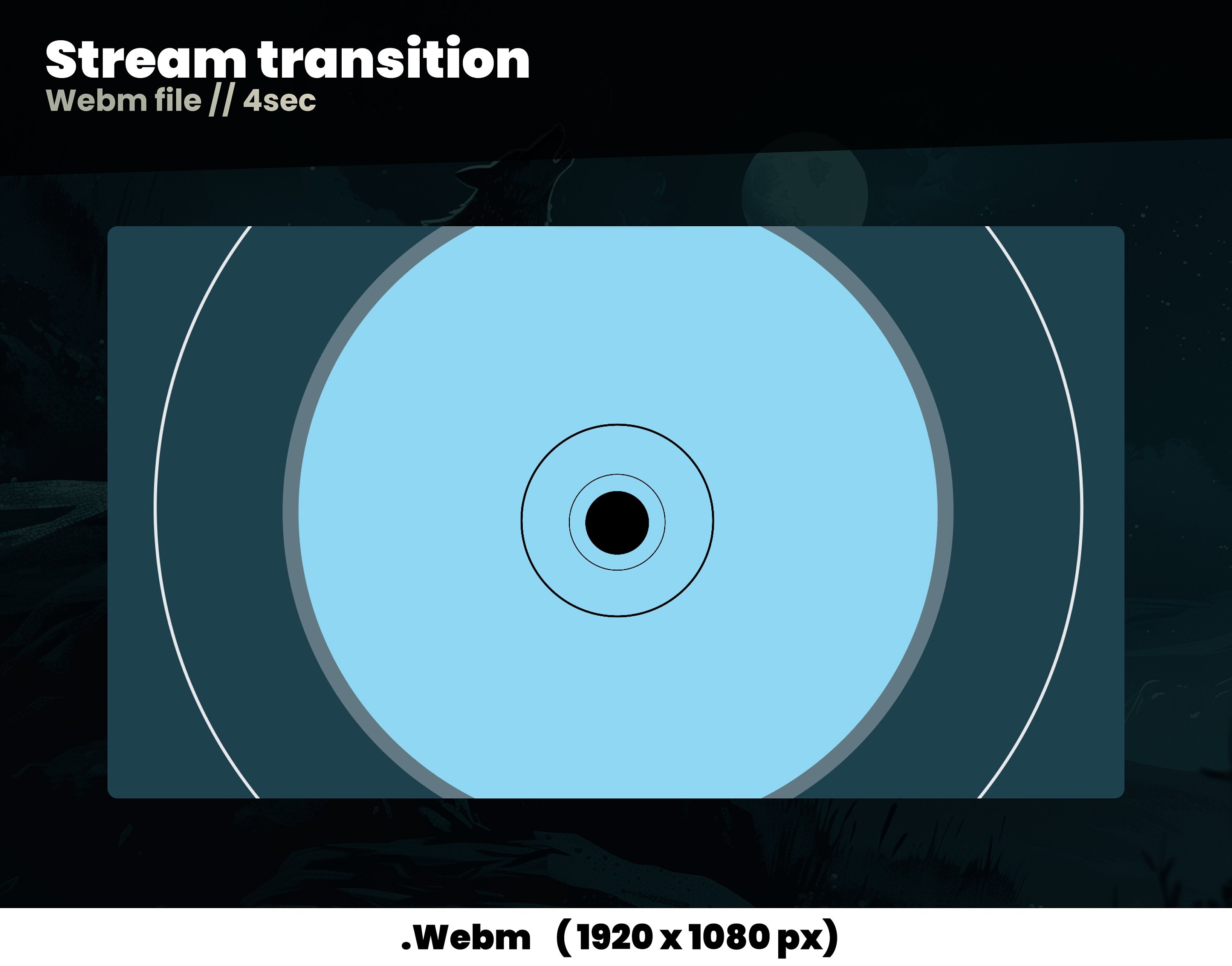 MYSTIC WOLF STREAMPACK - Twitch Night Overlays Kit - Animated Package ...
