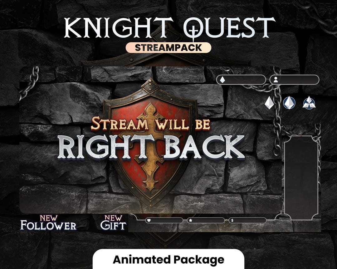 STREAM PACK - Knight Quest - 1920x1080px - Animated - Black Stone ...