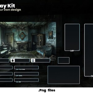 Horror Animated Stream Overlay - Twitch Spooky Stream Package - Dark ...