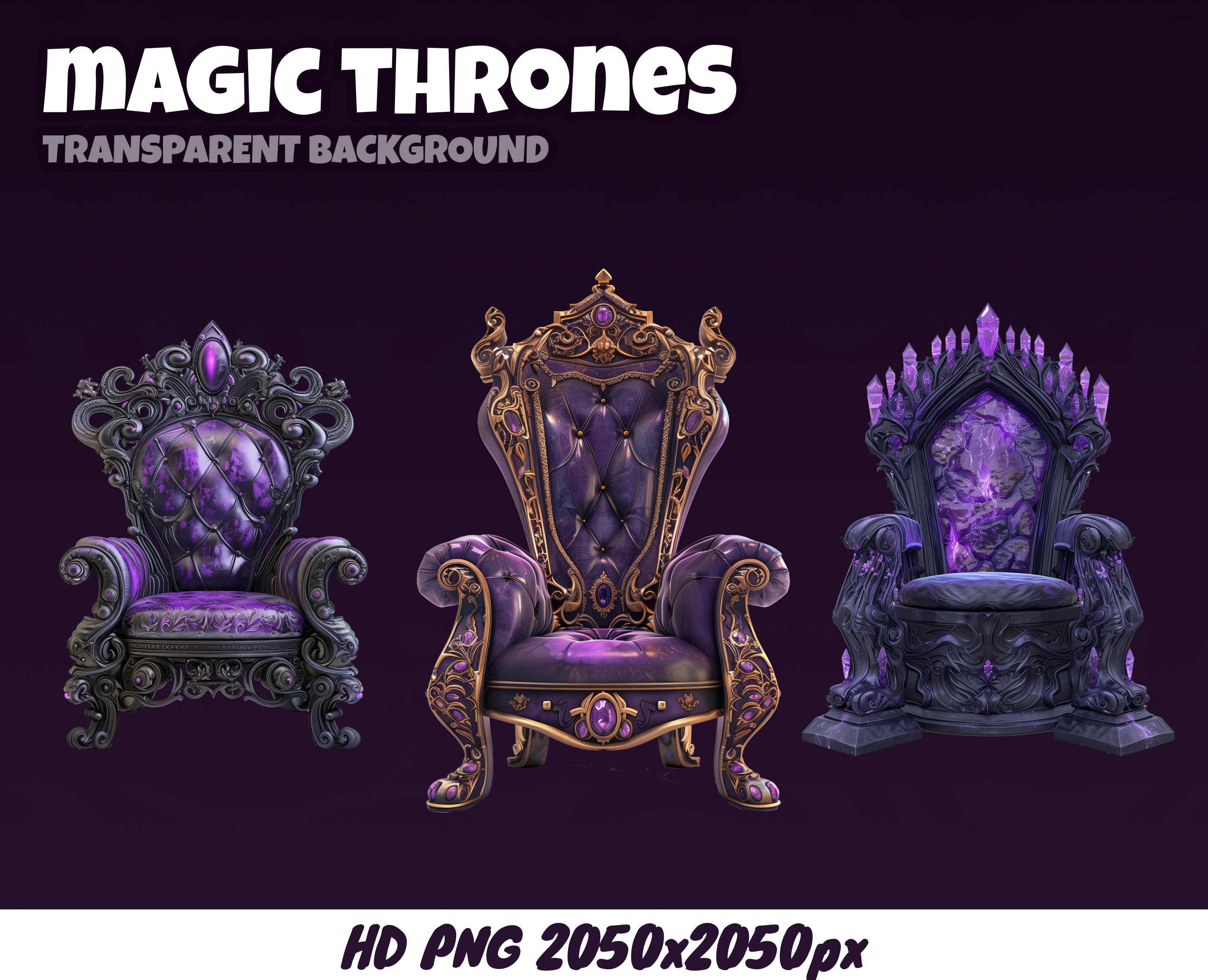 WITCHERY VTUBER KIT Full Pngtuber Assets Pack Magic and Witchery Purple ...